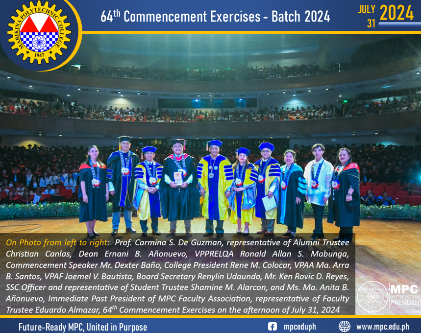 MPC holds 64th Commencement Exercises – Marikina Polytechnic College